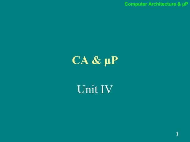Computer Architecture 4 Ppt 7071