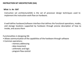 adders/subtractors, multiplexers, intro to ISA | PPT