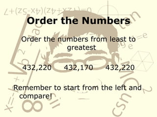 Compare, Order, and Round Whole Numbers | PPT