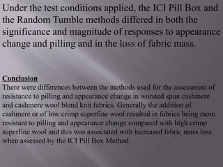 Compare among pilling tester | PPTX