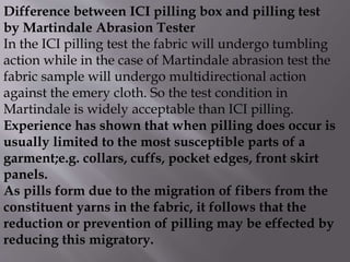 Compare among pilling tester | PPTX