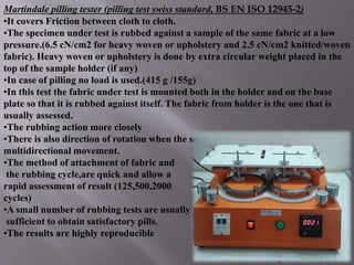 Compare among pilling tester | PPTX
