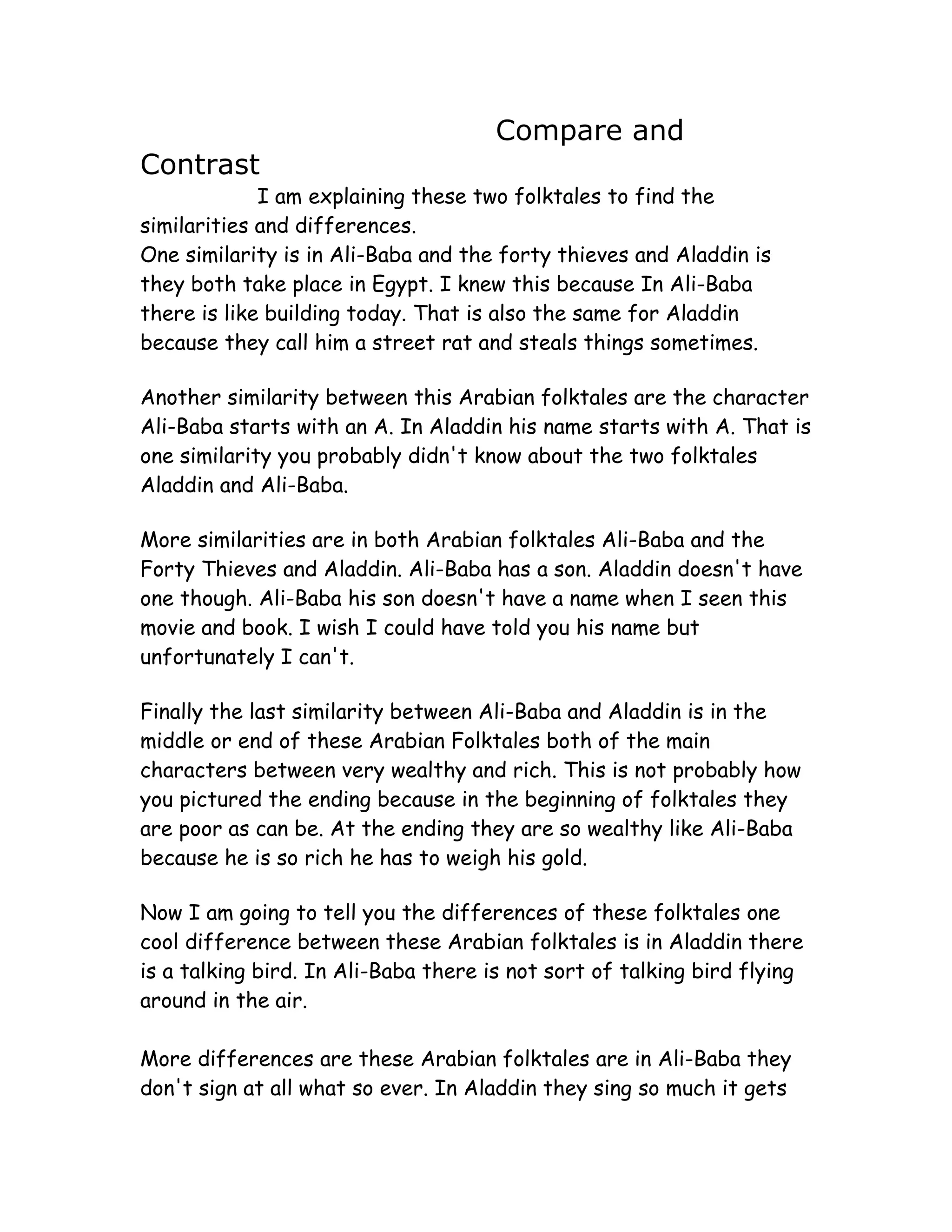 Compare and contrast | DOC