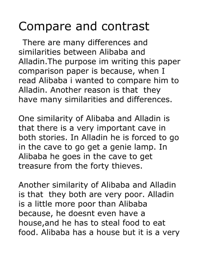 Compare and contrast | PDF