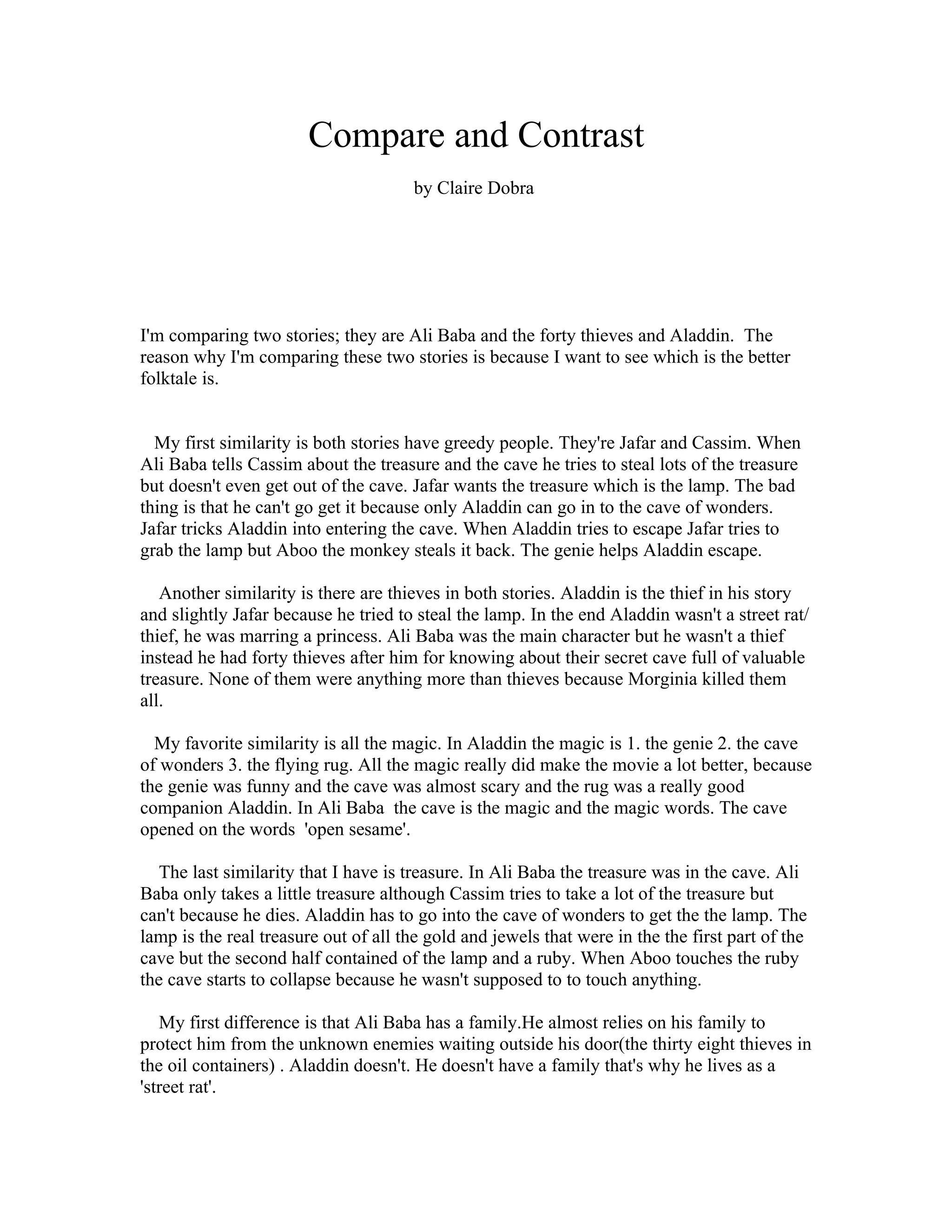 Compare and contrast | DOC