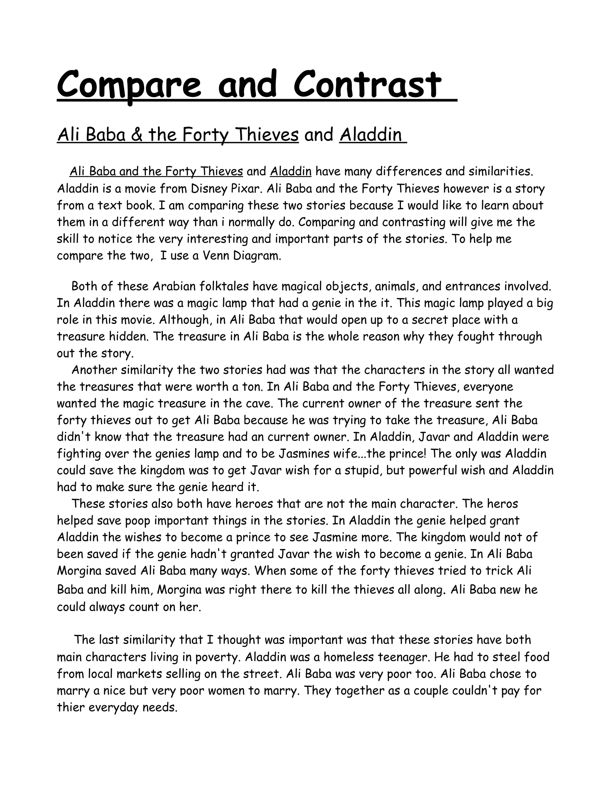 Compare and contrast | DOC