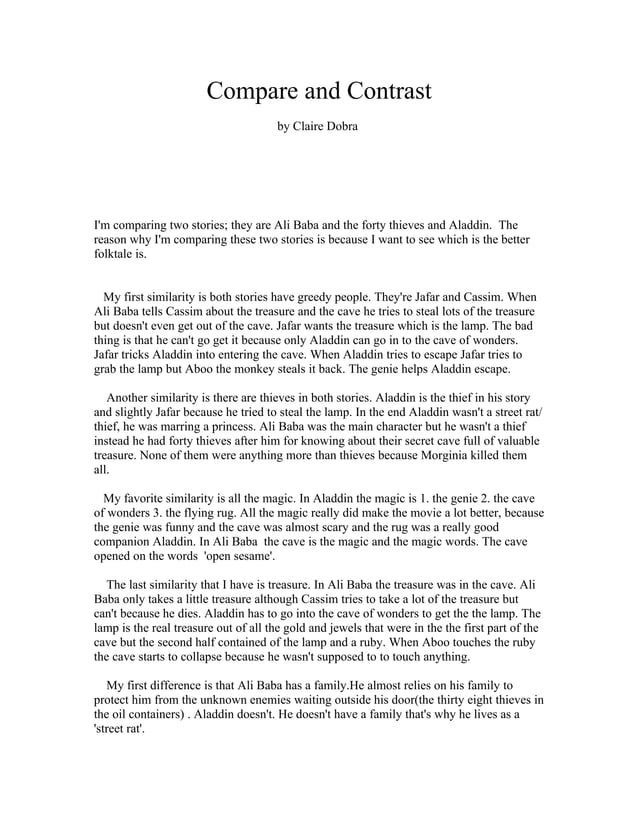 Compare and Contrast Paper | PDF