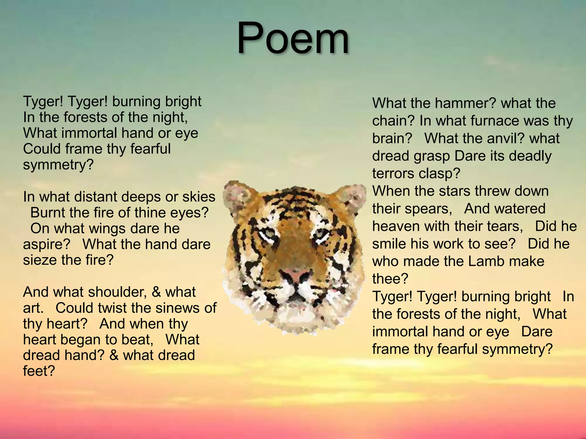 Life of Pi and The Tyger Compare and Contrast Essay | PPTX