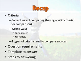 Sec 2 History SBQ Skill: Compare and Contrast | PPT