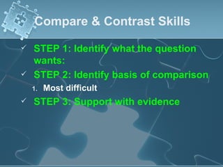 Comparison and Purpose Questions | PPT