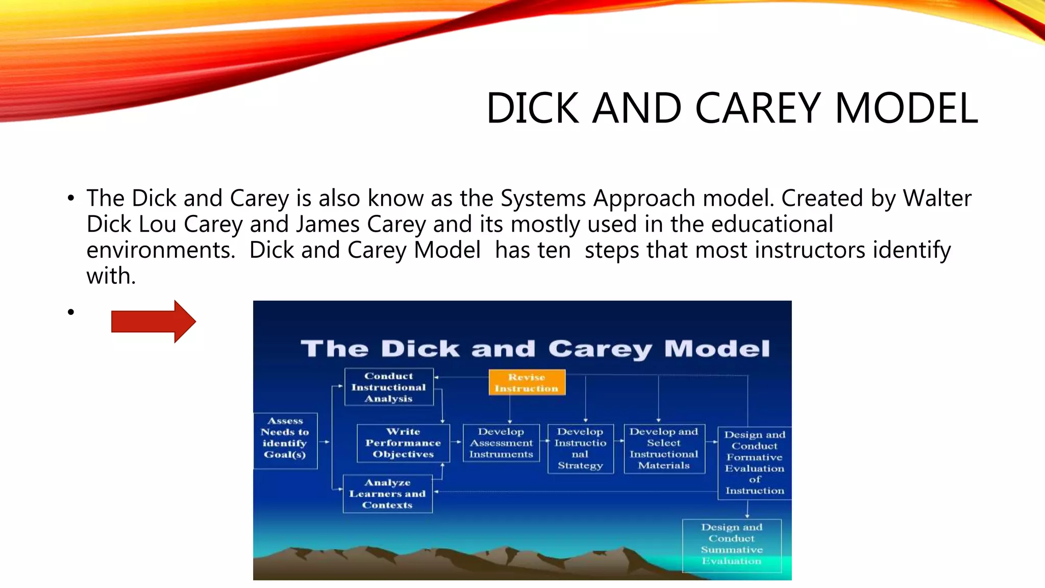 Compare and Contrast Addie and Dick and Carey model | PPTX