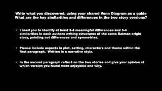 Compare and contrast batman | PPT