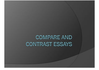 Compare And Contrast Classification Definition | PDF