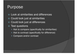 Compare And Contrast Classification Definition | PDF