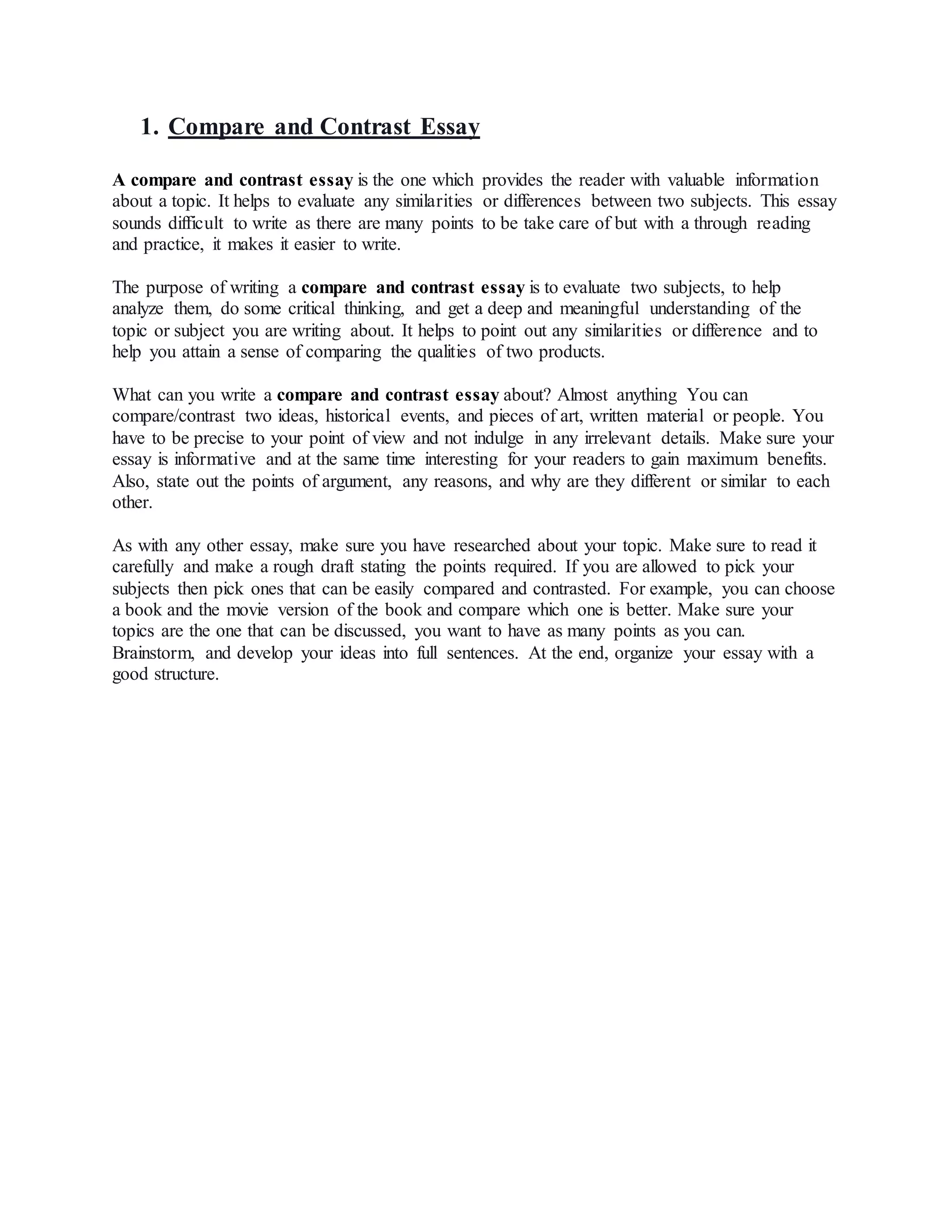 Compare and contrast essay.. | DOCX