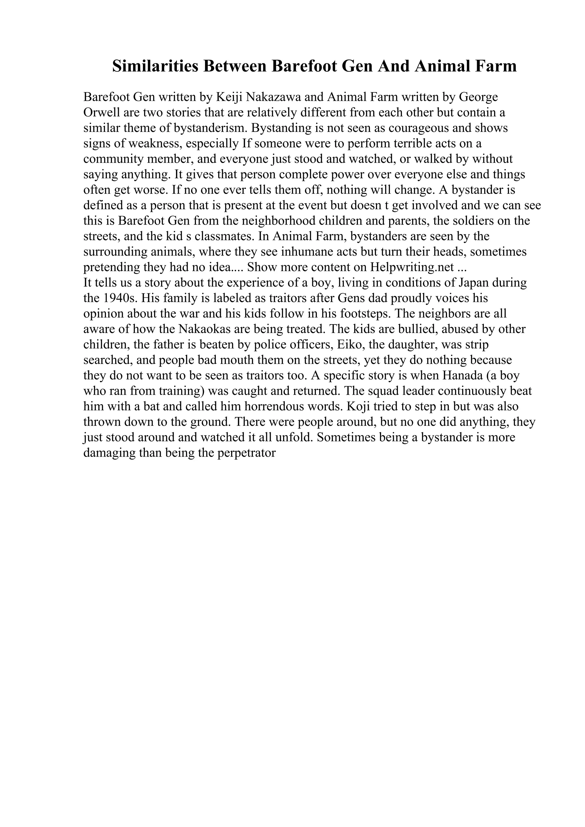 Compare And Contrast Essay Example For College | PDF