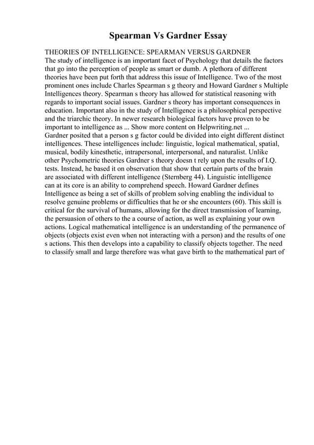 Compare And Contrast Essay Example For College | PDF