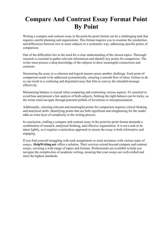 Compare And Contrast Essay Format Point By Point.pdf