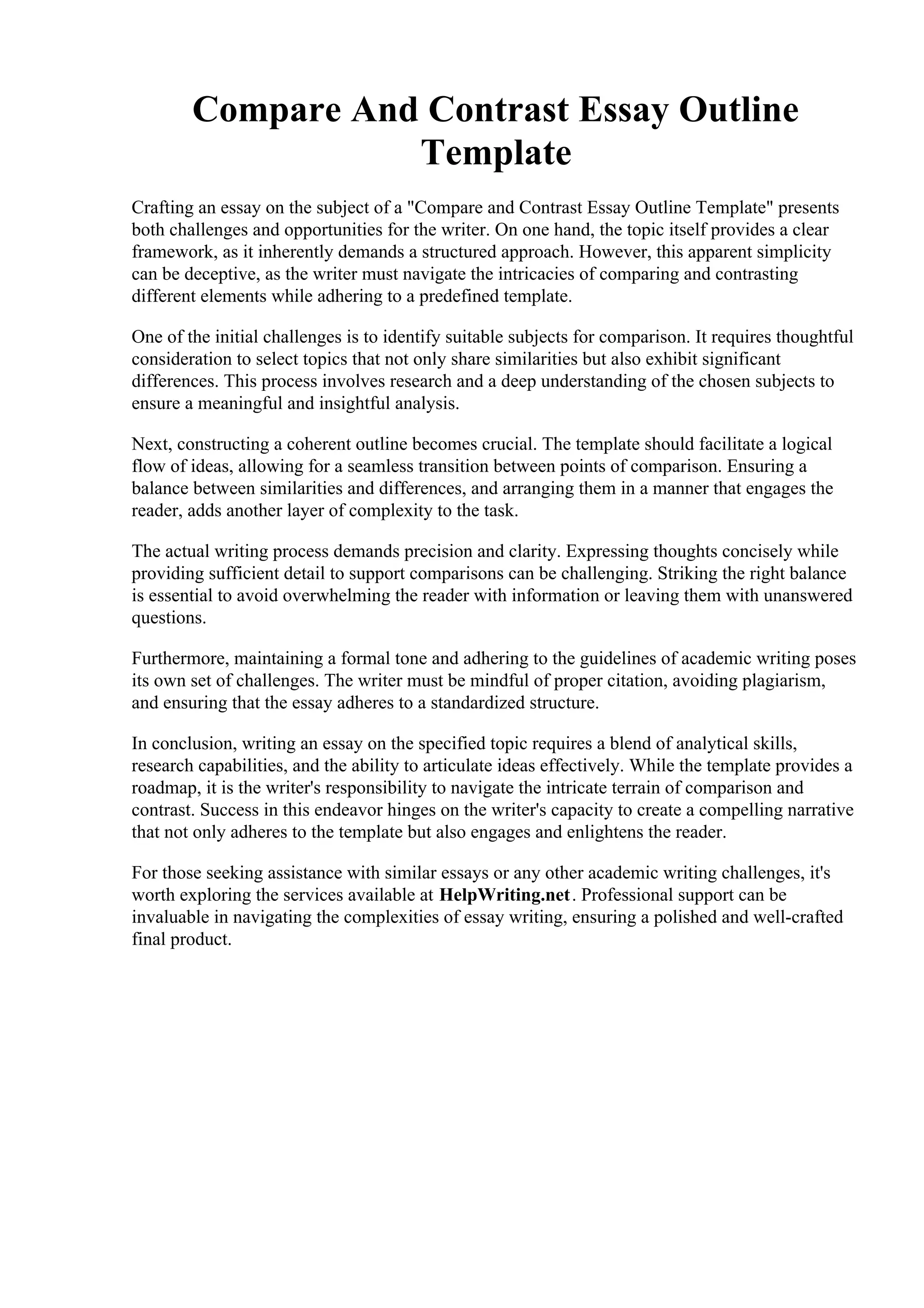 Compare And Contrast Essay Outline Template.pdf