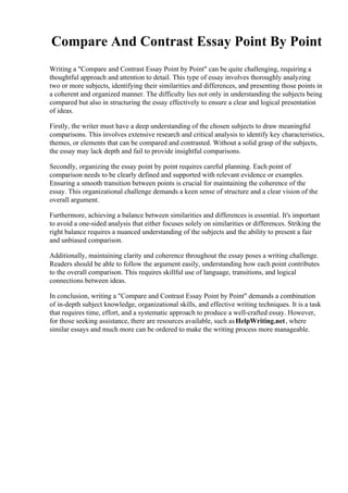 Compare And Contrast Essay Point By Point.pdf