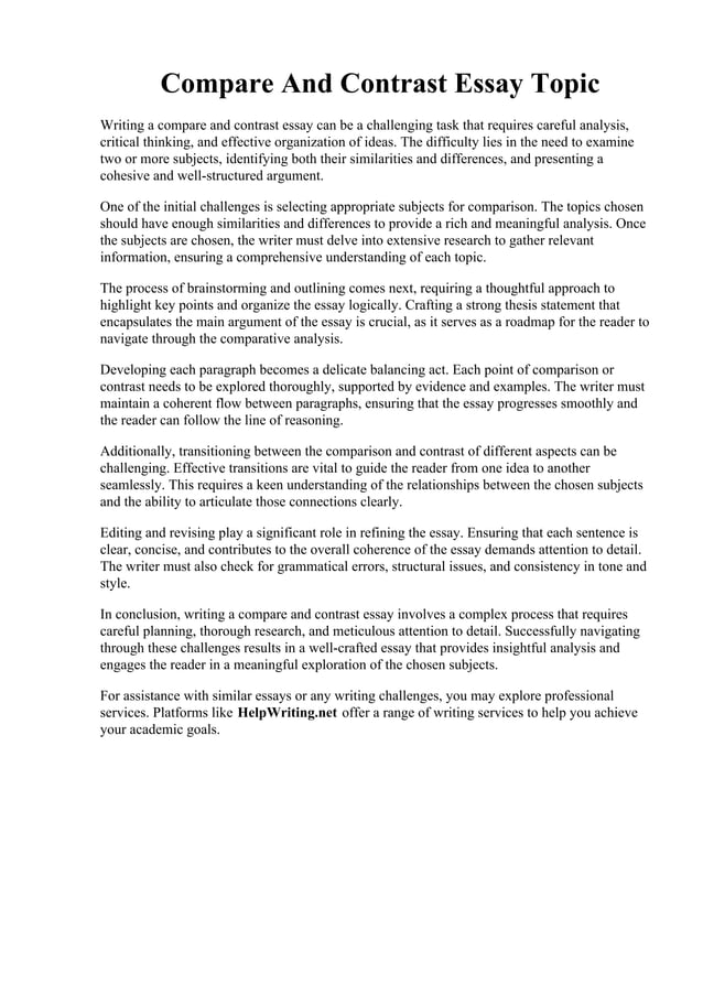 Compare And Contrast Essay Topic.pdf