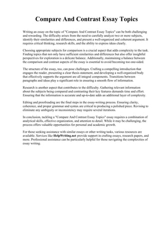 Compare And Contrast Essay Topics.pdf