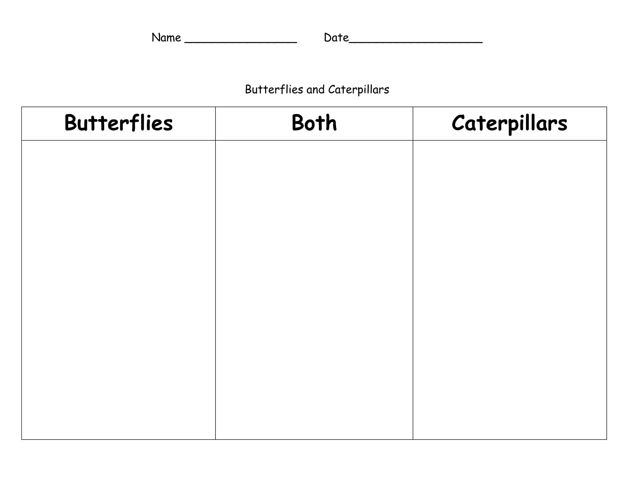 Compare and contrast note taking guide | DOCX