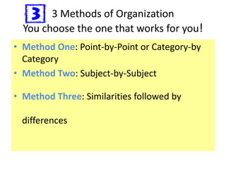 Patterns of Organization Compare and Contrast | PPTX