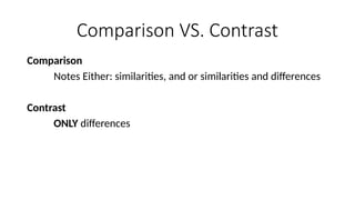 compare and contrast paragraphs powerpoint slides | PPT