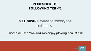 Compare and Contrast Similar Information Presented from Different Texts ...