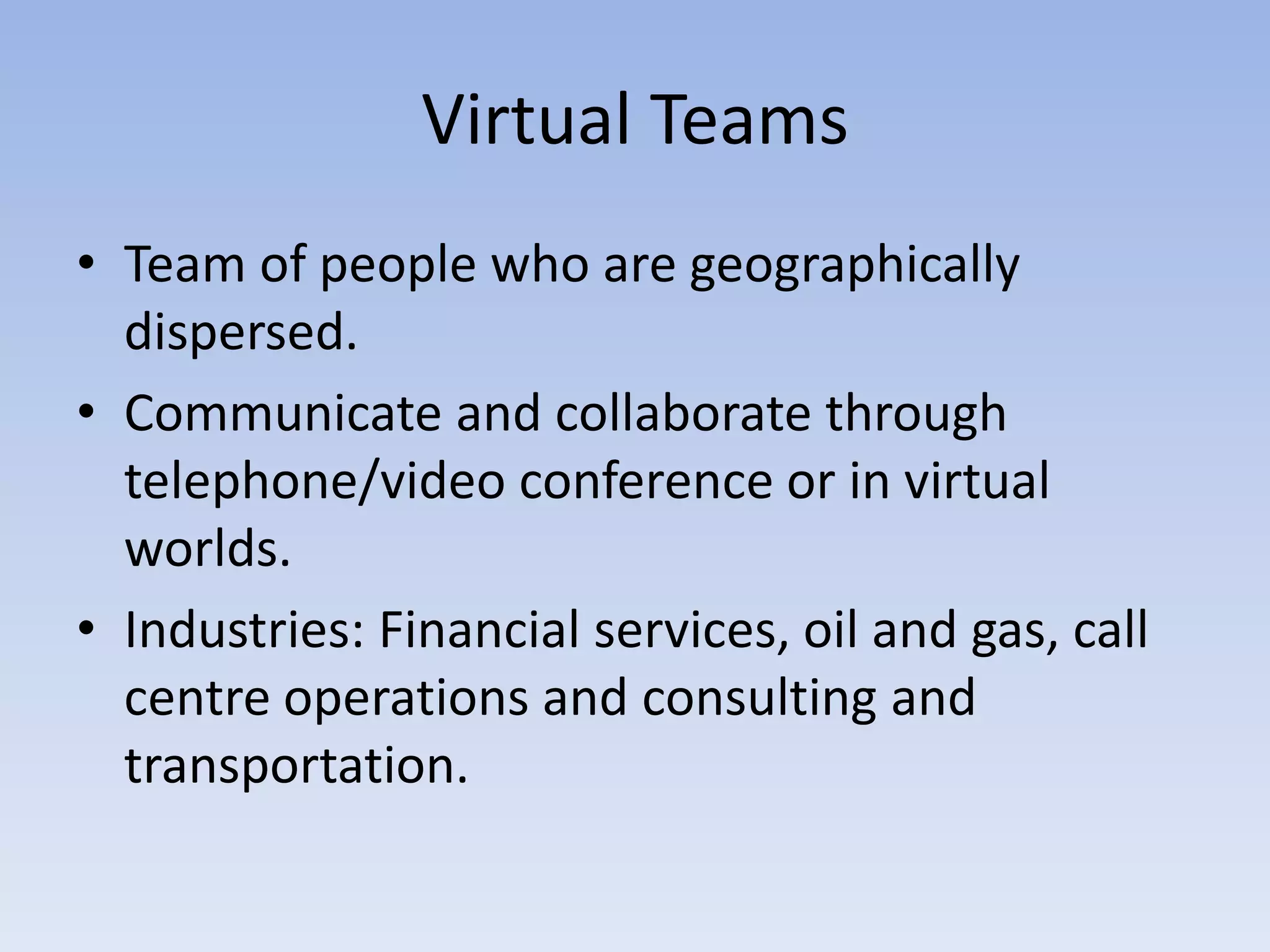 Compare and contrast the five types of teams | PPTX