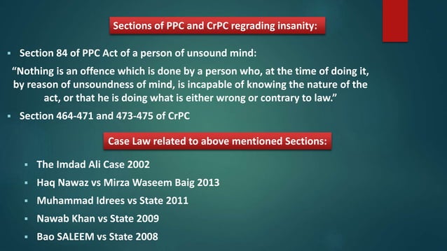 Compare and contrast the Mc Naughtan rule with the Durham rule | PPT