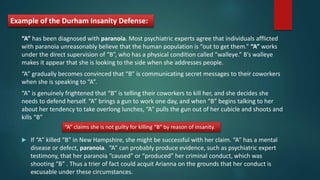 Compare and contrast the Mc Naughtan rule with the Durham rule | PPTX