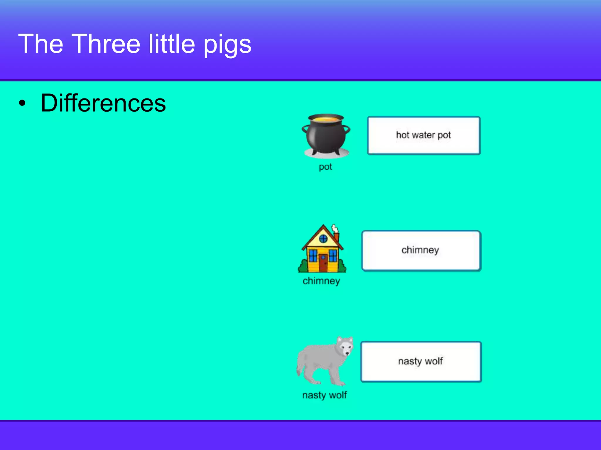 Compare and contrast the three little pigs and the true sto | PPTX
