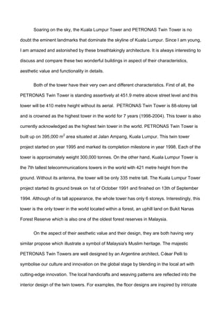 Compare and contrast two buidings | PDF