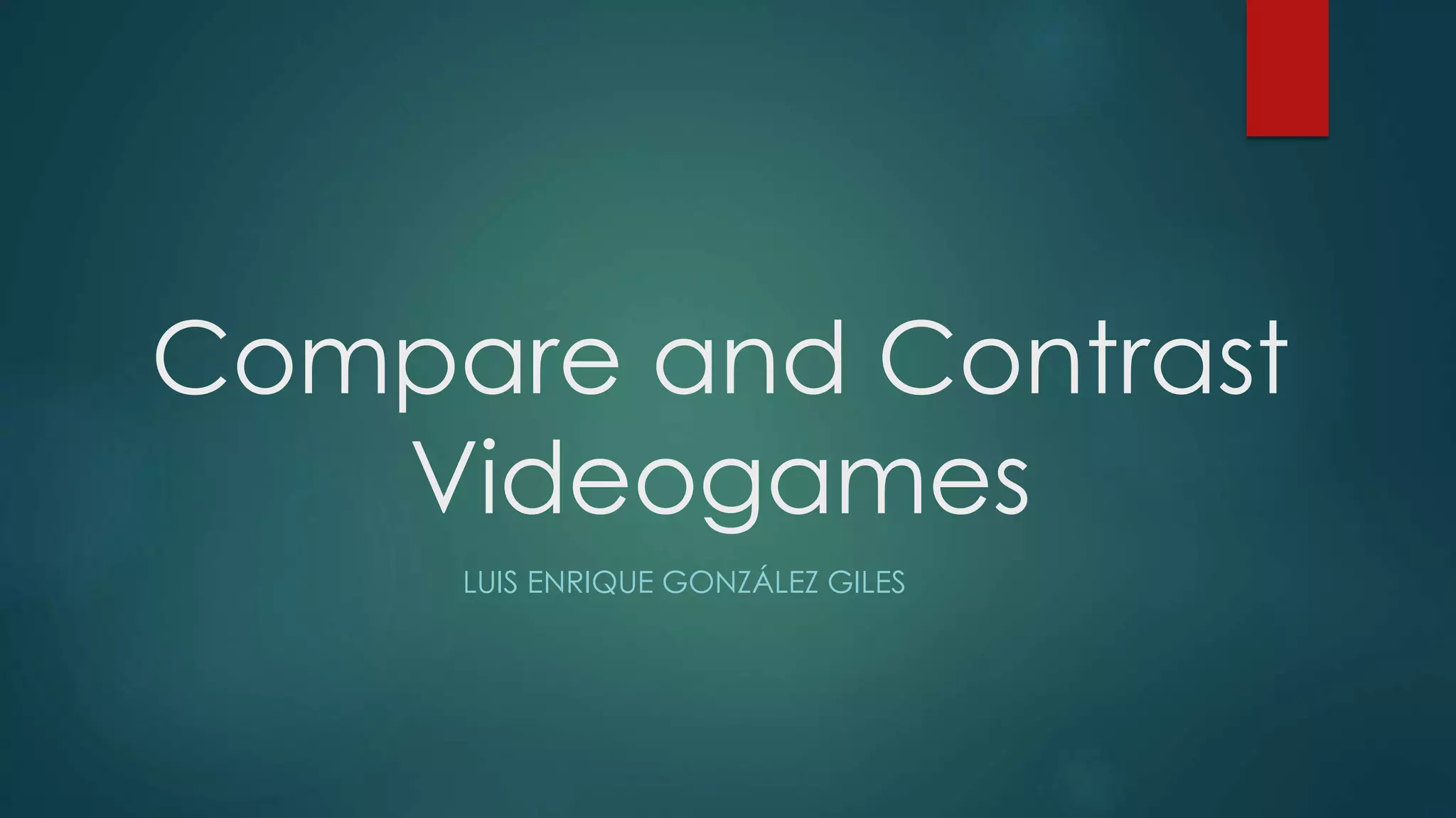 Compare and contrast videogames | PPTX | Home Entertainment Systems ...