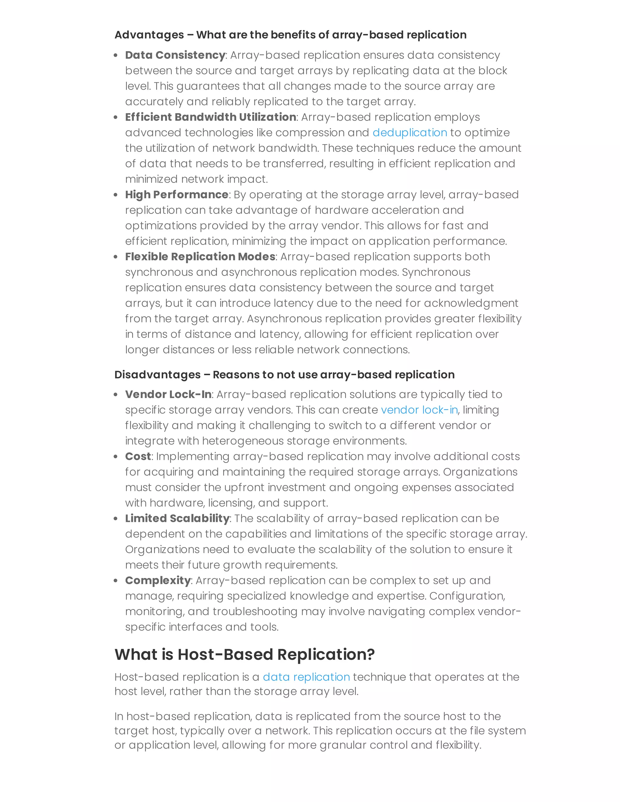Compare Array vs Host vs Hypervisor vs Network-Based Replication | PDF