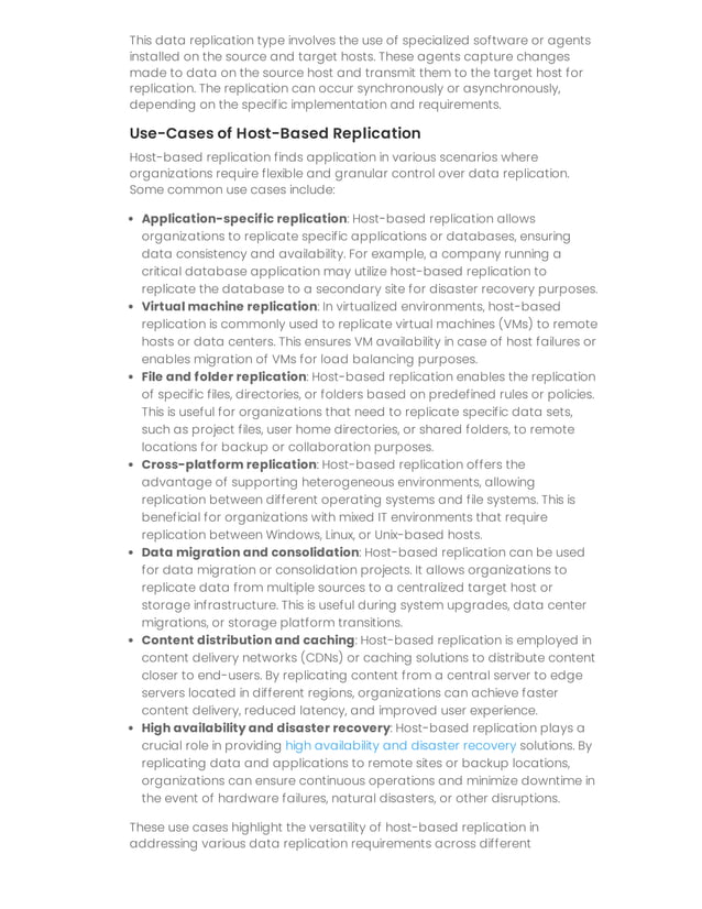 Compare Array vs Host vs Hypervisor vs Network-Based Replication | PDF