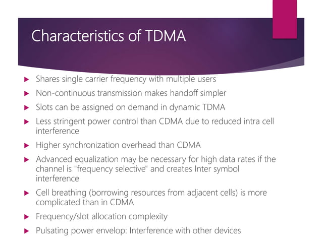 Compare Between CDMA,TDMA and GSM | PPT