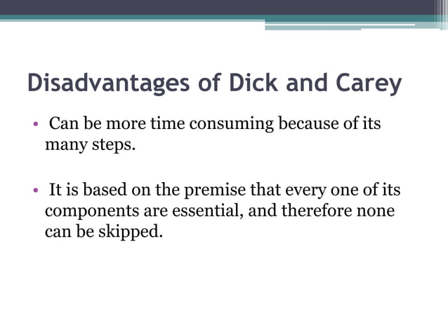 Compare & Contrast ADDIE and Dick and Carey Models | PPTX
