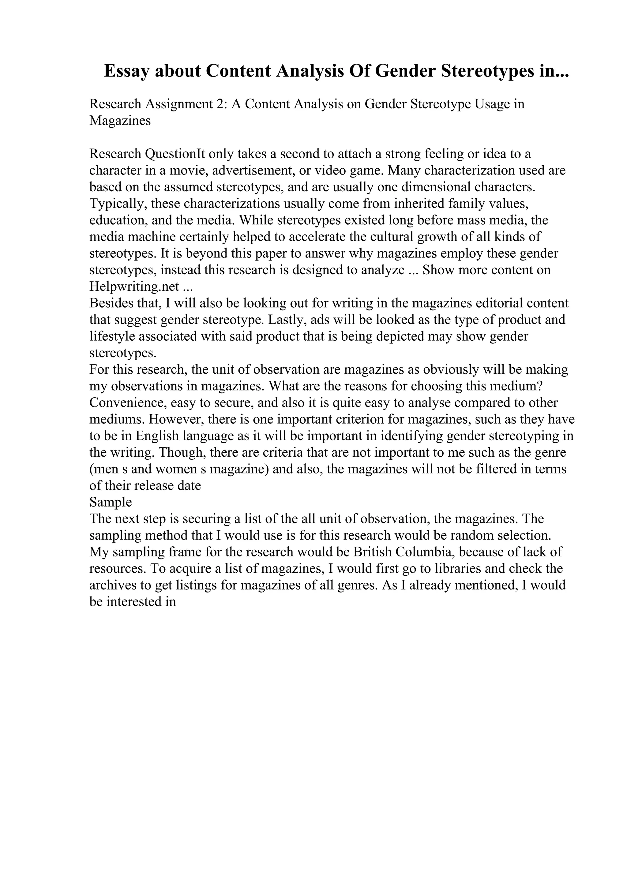 Compare Contrast Essay Outline Example | PDF