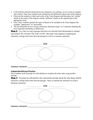 Compare contrast mini lesson | PDF