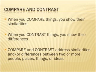 Compare Contrast Powerpoint | PPT
