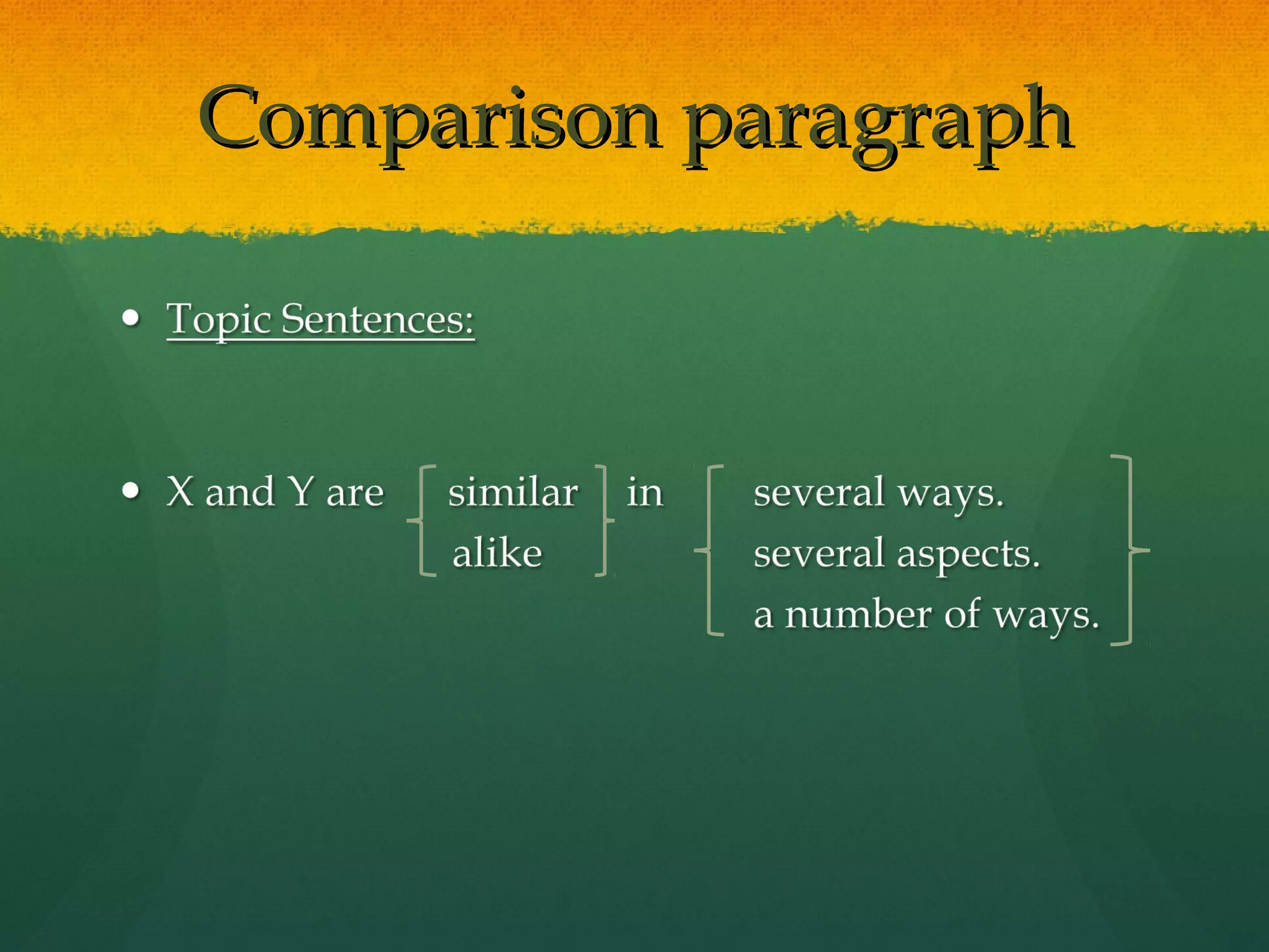 Compare contrast sentencestructures | PPT