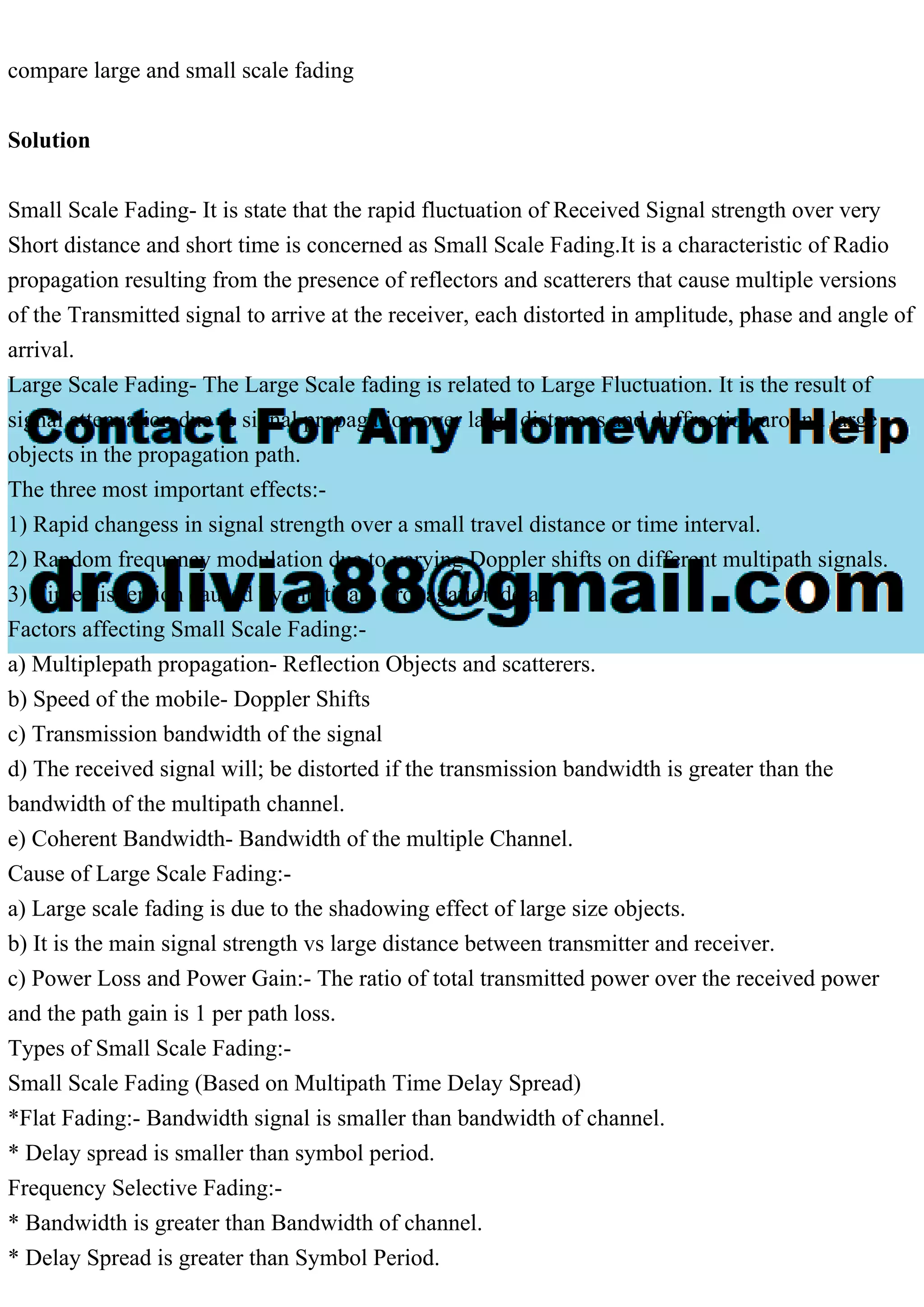 compare large and small scale fadingSolutionSmall Scale Fading.pdf