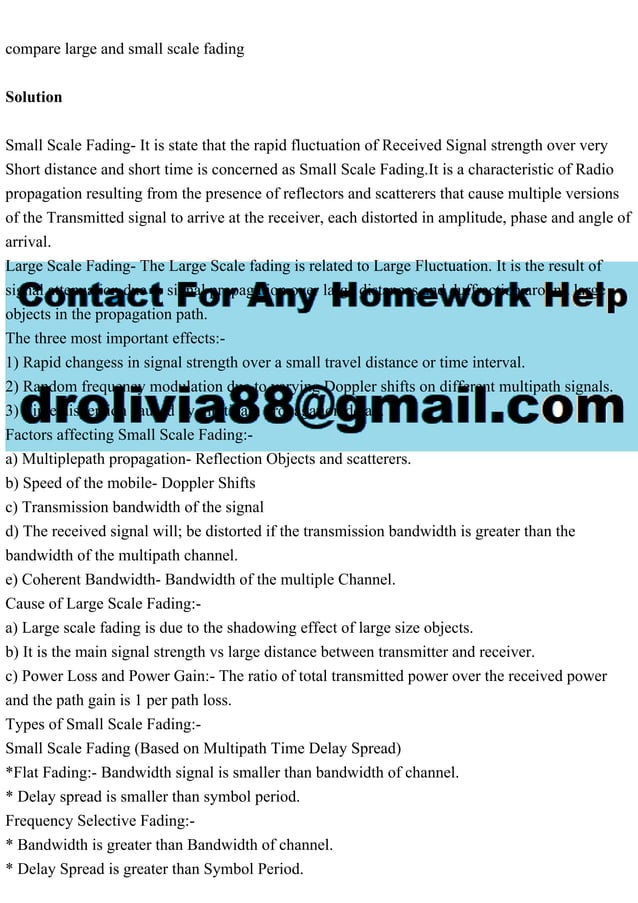 compare large and small scale fadingSolutionSmall Scale Fading.pdf