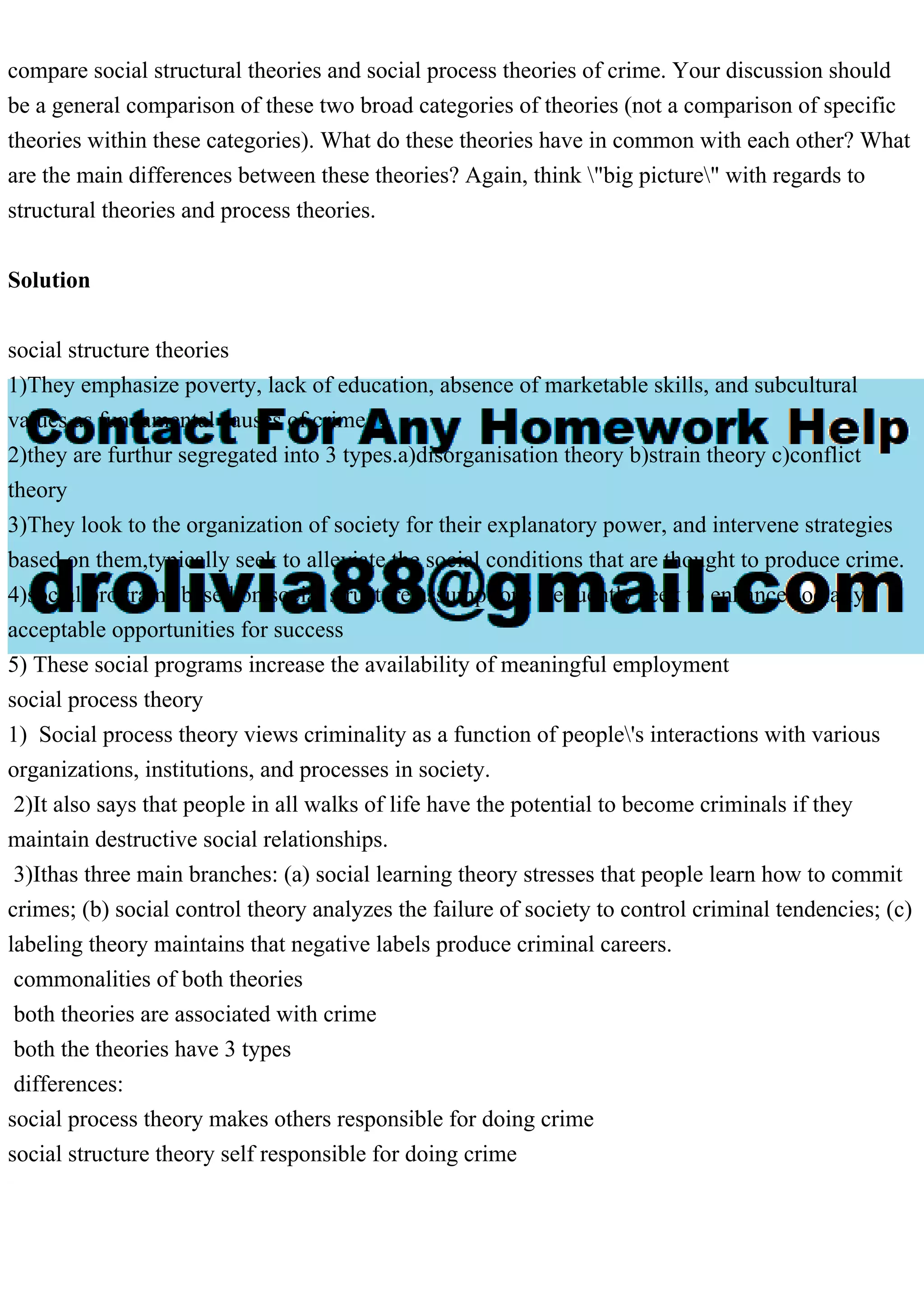 compare social structural theories and social process theories of cr.pdf