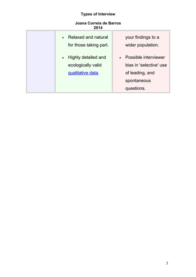 Types of interview | PDF