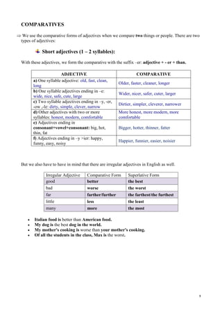 Comparatives and superlatives. | PDF