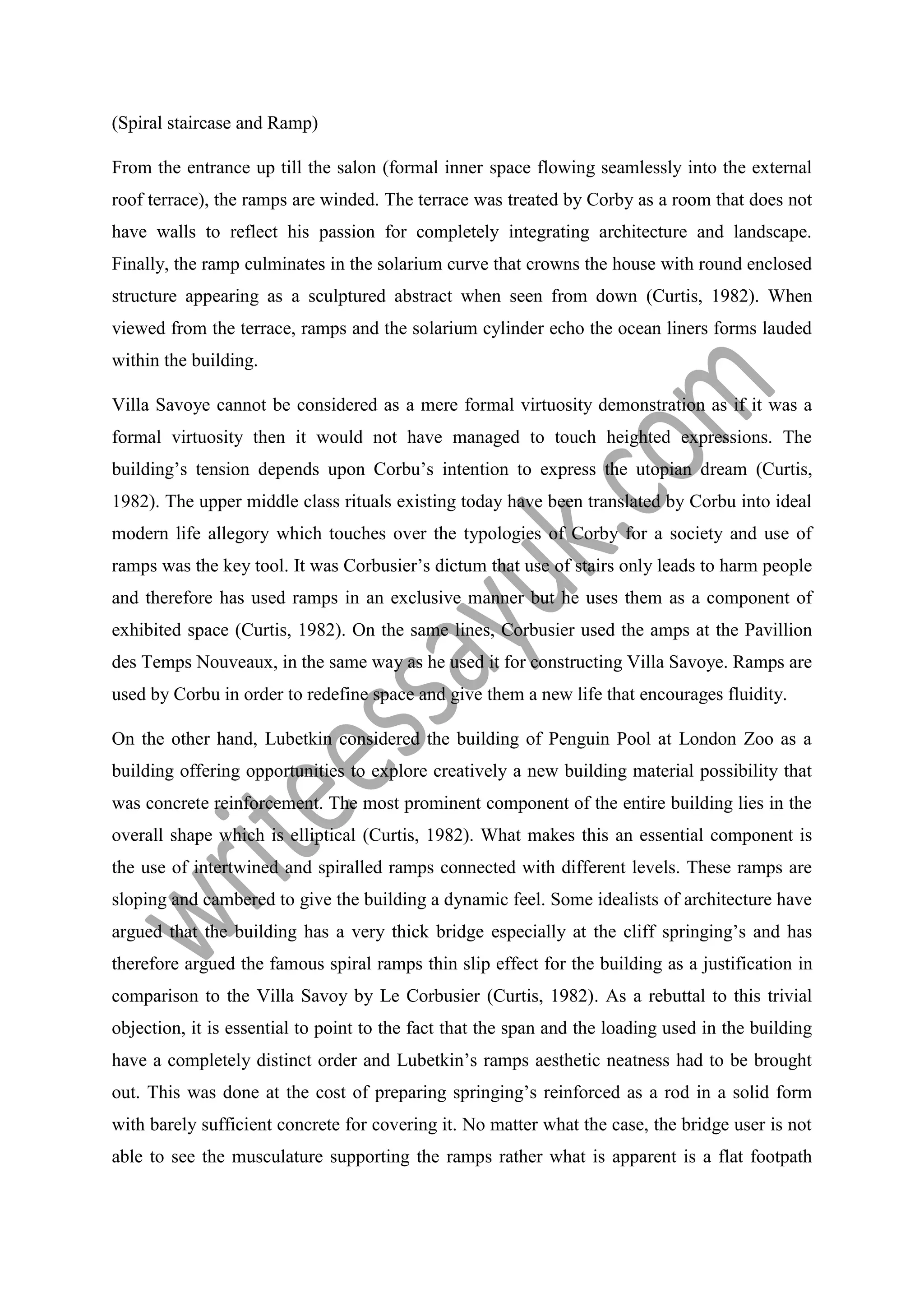 Compare two actual buildings (Le Corbusier’s ramp use in Villa Savoy ...